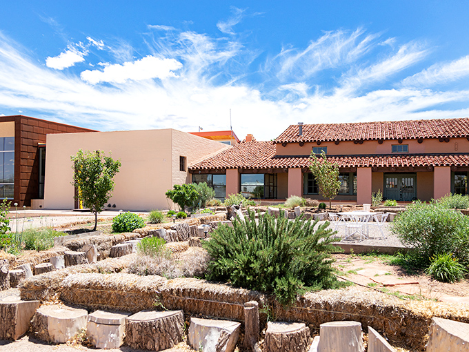 The Affeldt Mion Museum showcases desert landscaping that thrives with minimal water&mdash;much like retirees' savings in this affordable town.