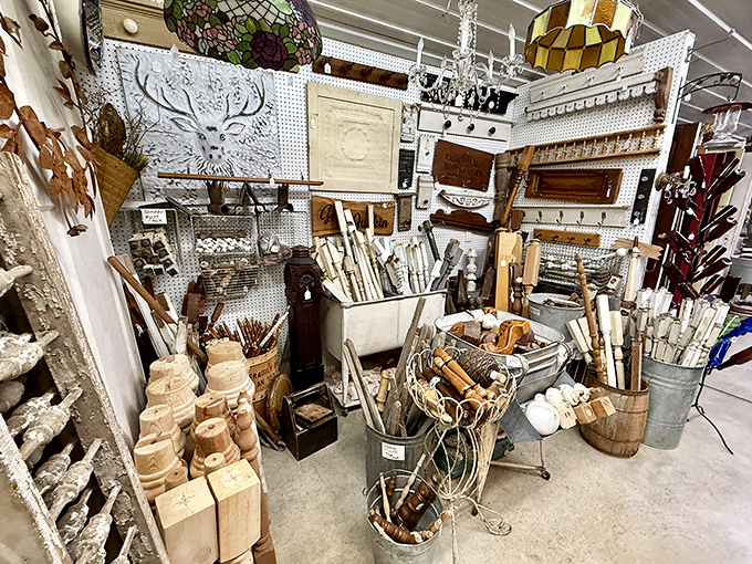 Architectural salvage that tells stories&mdash;each weathered column and chippy corbel waiting for its second act in a modern home.
