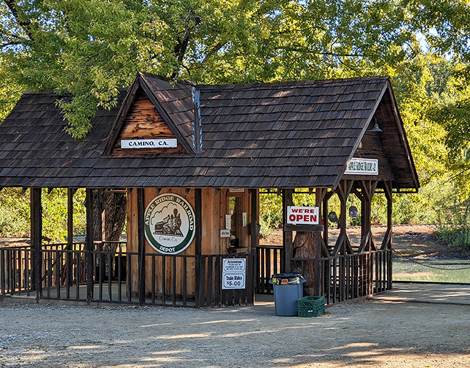 All aboard the nostalgia express! This rustic railroad station captures Camino's knack for preserving its gold country heritage.