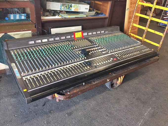 This professional mixing console once captured someone's musical dreams. Now it waits silently for its next gig, each slider a story untold.