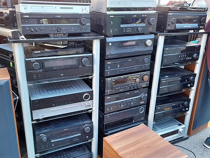 Audio equipment from every era stands at attention. These stereo components have soundtracked countless lives before potentially soundtracking yours.