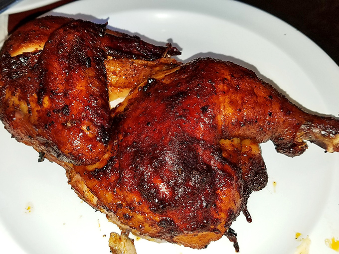 This chicken didn't just meet smoke&mdash;they had a long, meaningful relationship that resulted in that mahogany skin and tender, juicy meat.