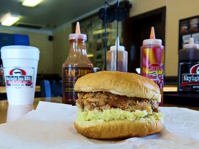 The perfect barbecue sandwich doesn't exi&mdash; Oh wait, here it is, with slaw providing the cool counterpoint to smoky pork perfection.