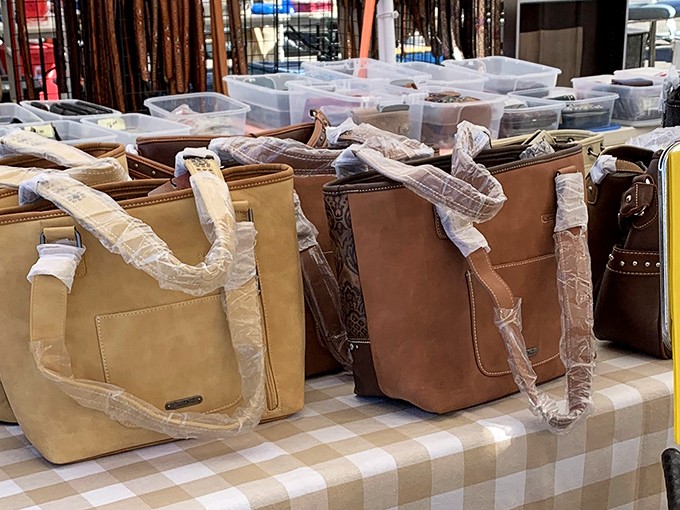 Leather bags with that perfect "already broken in" look that designer brands charge extra for. No artificial distressing needed here.