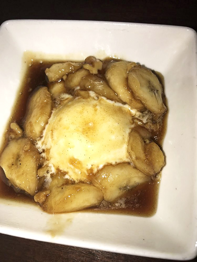 Bananas Foster that would make Elvis weep &ndash; caramelized fruit swimming alongside ice cream in a pool of sweet, boozy heaven.