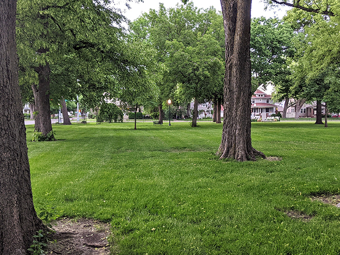 Barnard Park's mature trees offer shade that's more reliable than your retirement portfolio in this affordable Midwestern haven.