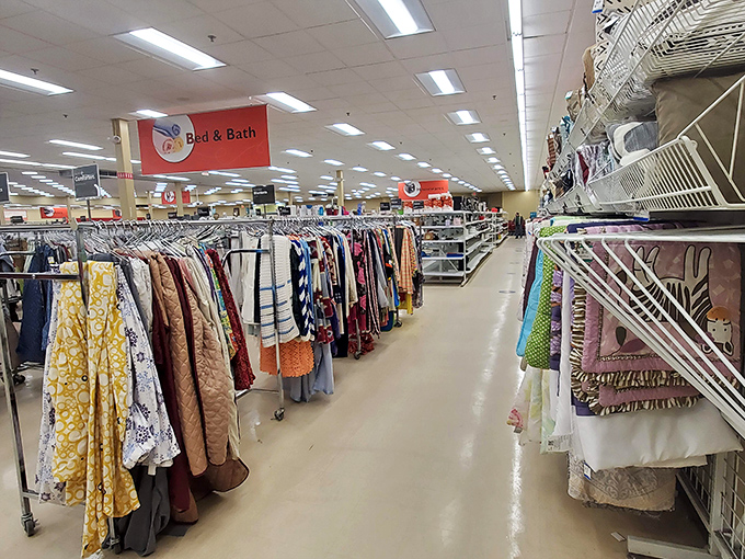 The Bed & Bath section: where yesterday's linens become tomorrow's picnic blankets, craft projects, or actually&mdash;gasp&mdash;bath towels again.