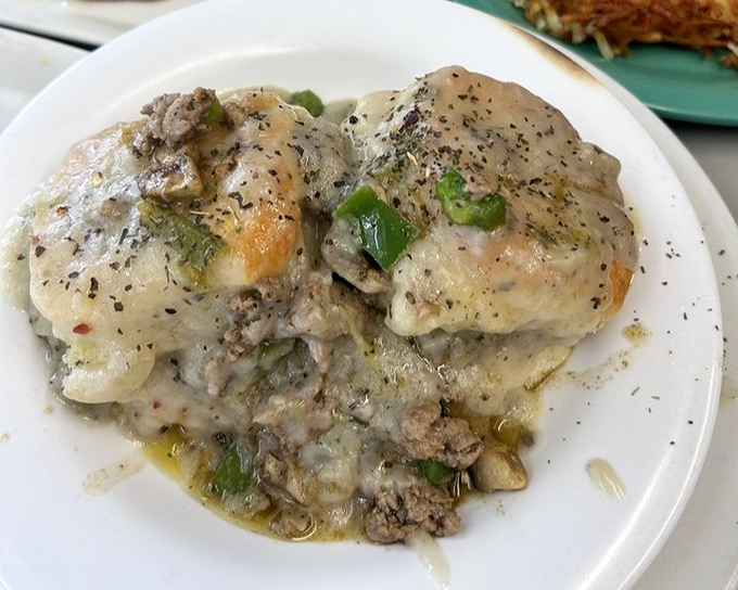 Biscuits and gravy done right &ndash; the kind of comfort food that makes everything better instantly.