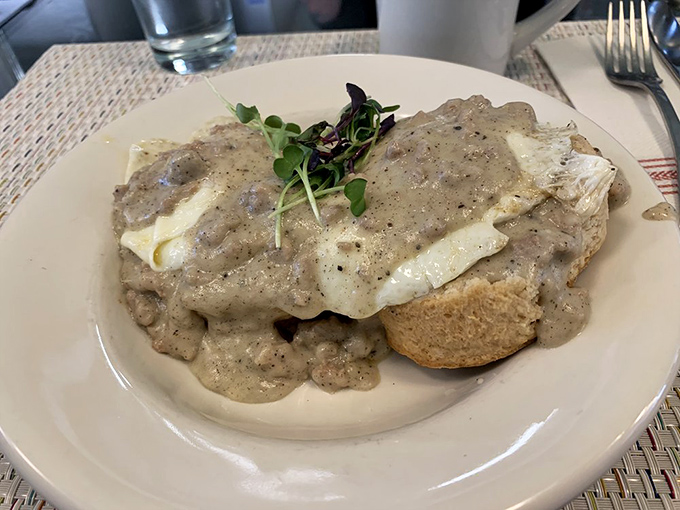 Not all heroes wear capes&mdash;some come smothered in country gravy. This biscuit breakfast is the comfort food equivalent of a warm hug. 