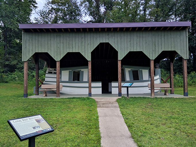 This preserved canal boat building stands as a reminder of Muncy's transportation history &ndash; before GPS, when getting lost was just part of the adventure.