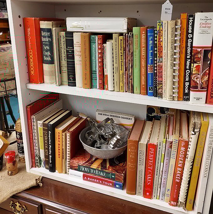 Cookbooks from when "googling a recipe" meant asking Grandma to check her card file. That vintage Betty Crocker hasn't steered anyone wrong yet.
