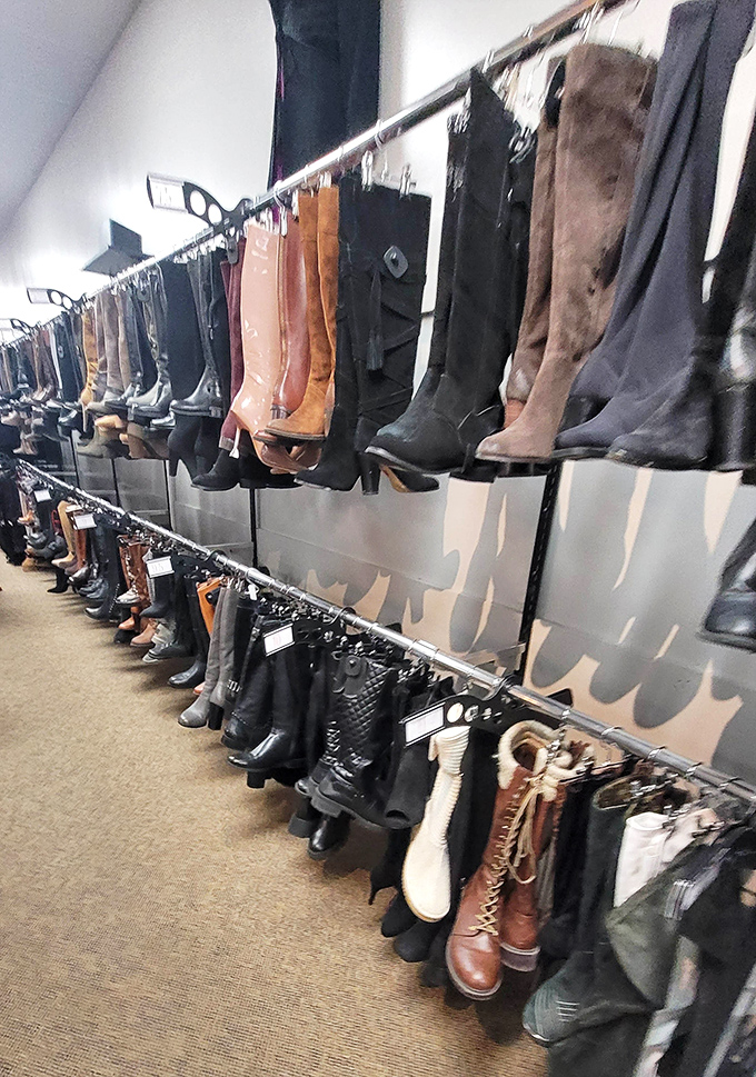 Boots stretching into the distance like a fashionable army, ready to march you through any Pennsylvania season.