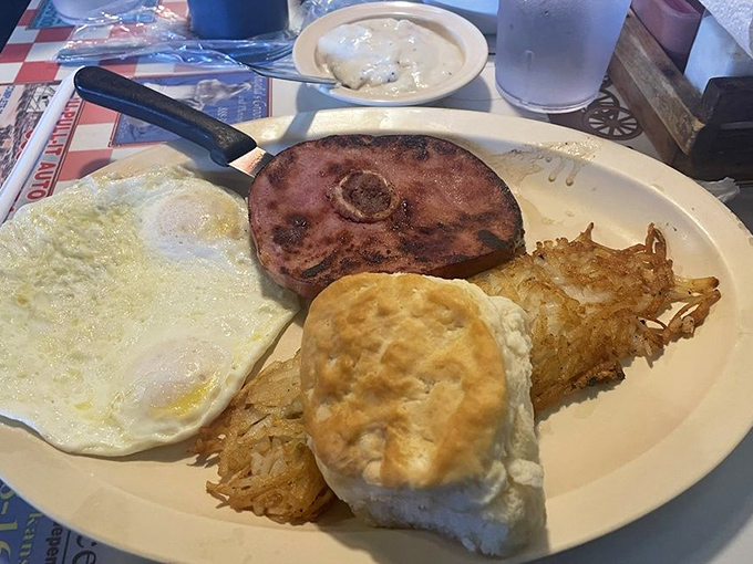 This isn't just breakfast&mdash;it's edible architecture. The hash browns have achieved that mythical crisp-exterior-to-fluffy-interior ratio that science still can't explain.