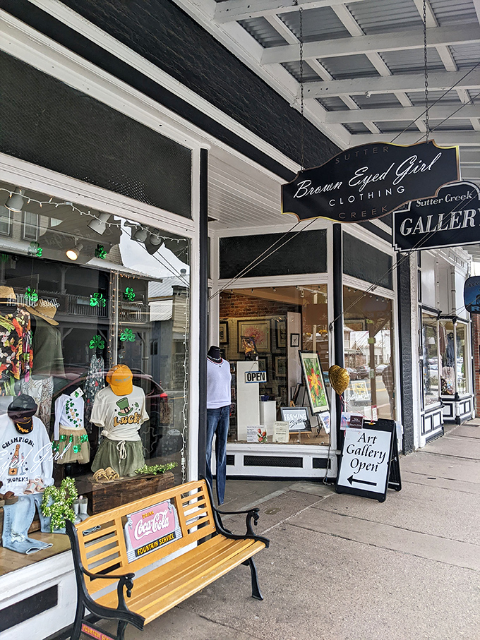 Brown Eyed Girl Clothing and the neighboring art gallery showcase the town's creative spirit – where shopping becomes a treasure hunt rather than a chore.