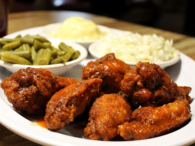 Buffalo wings that actually look like they mean business&mdash;none of that fancy fusion nonsense here.