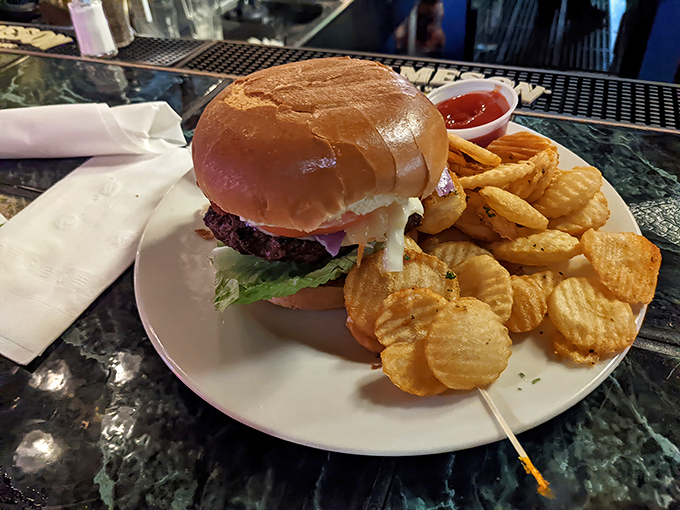 Even the burger gets the Irish treatment &ndash; a hearty patty on a toasted bun with all the fixings, proving McGrath's excels beyond traditional Celtic fare.