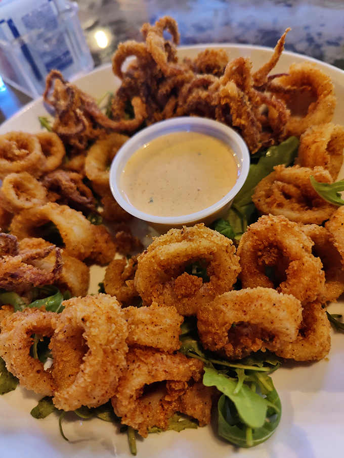 Golden rings of calamari that crunch like nature's perfect snack food&mdash;the ocean's contribution to your Italian feast.