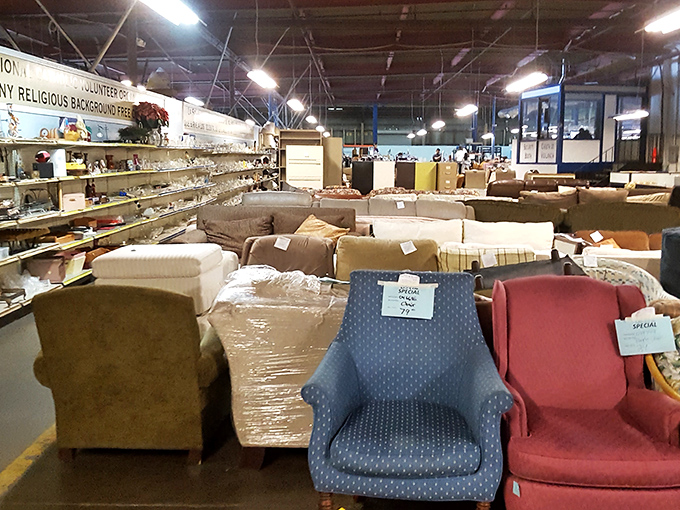 Chair-a-palooza! Every sitting style imaginable gathers for what looks like the world's most uncomfortable family reunion.