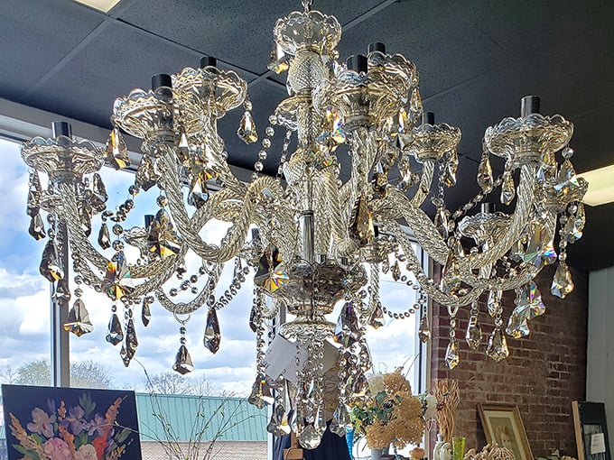 Not your average light fixture&mdash;this crystal chandelier has probably witnessed more elegant soir&eacute;es than most of us have attended in our lifetimes.