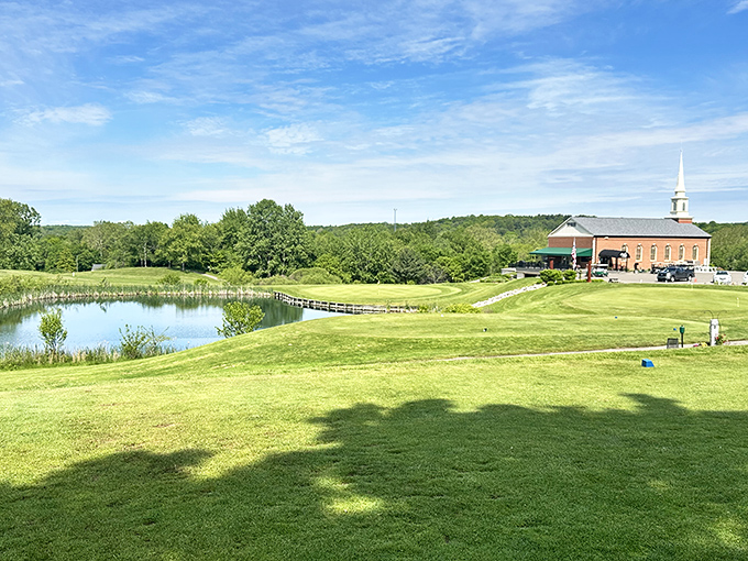 Rolling fairways meet country horizons where your biggest worry is reading the green, not reading your endless email notifications.