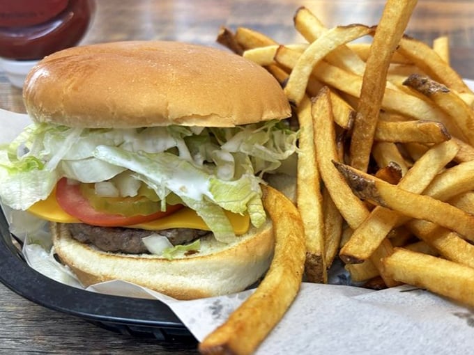 A cheeseburger that believes lettuce counts as health food &ndash; and who are we to argue with that logic?