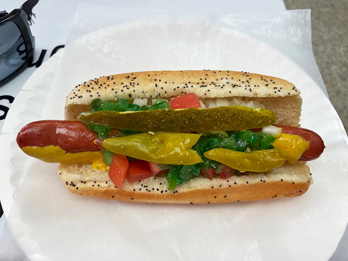 Chicago meets Miami in this loaded dog&mdash;a flavor vacation featuring more toppings than your average salad bar.