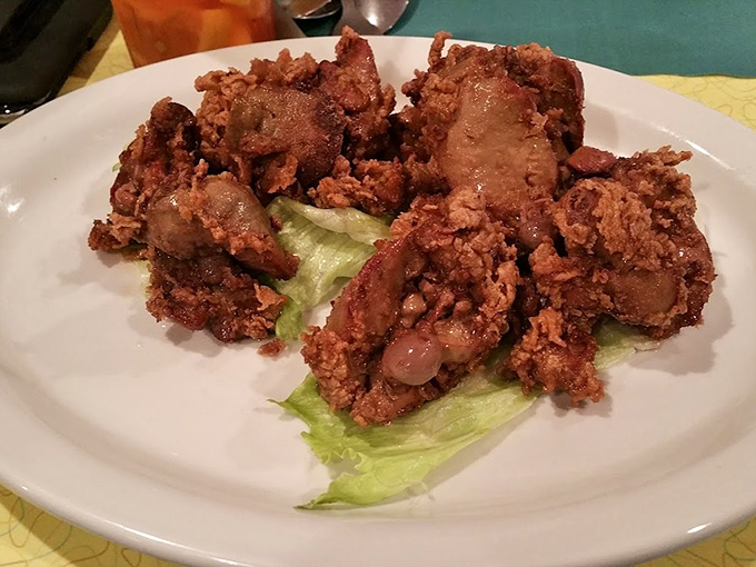 Crispy, savory chicken livers that could convert even the most offal-averse diners. Comfort food that doesn't apologize for being exactly what it is.