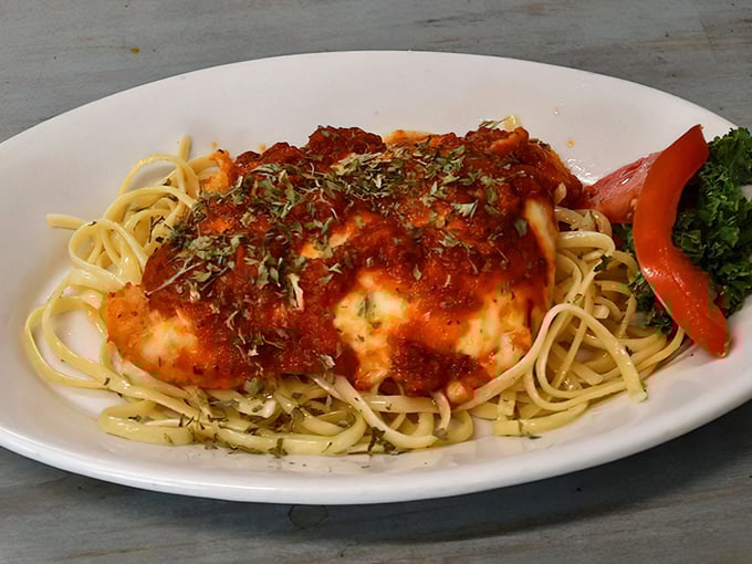 Chicken Parmesan that doesn't need a passport to transport you straight to an Italian grandmother's Sunday dinner table.