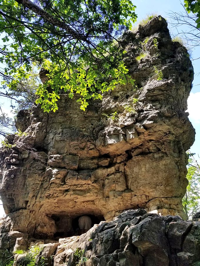 Mother Nature's architecture puts human skyscrapers to shame. This limestone formation has stood the test of time without a single building permit.