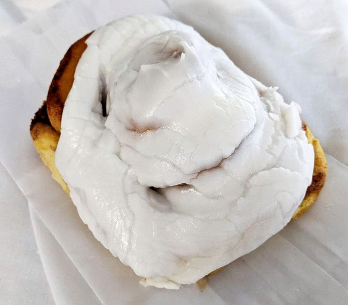 Not all heroes wear capes &ndash; some wear cream cheese frosting. This cinnamon roll could make a carb-counter reconsider their life choices.