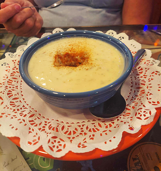 Clam chowder so creamy and rich it could run for office in New England and win by a landslide. Comfort in a bowl with maritime credentials.