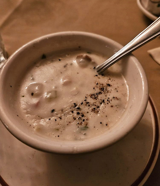 Clam chowder that could make a New Englander weep with joy. Creamy, rich, and studded with tender clams&mdash;comfort in a bowl.