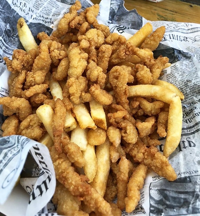 Golden-fried clam strips nestled among french fries&mdash;the seafood equivalent of finding an extra $20 in your pocket at the beach.