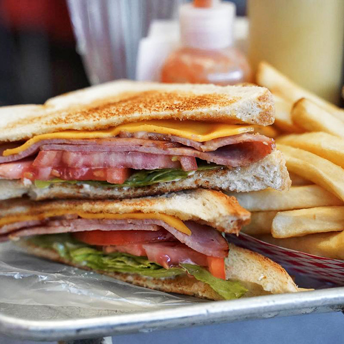 The club sandwich: three stories of deliciousness that proves architecture doesn't need to be complicated to be brilliant.