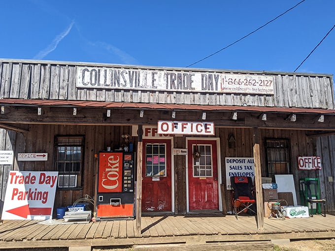 The Trade Day office stands as command central&mdash;rustic charm with a side of Southern business efficiency.