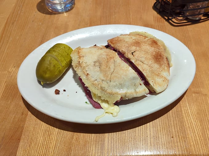 A sandwich that requires both hands and a strategy &ndash; this pita creation collapses the distance between hunger and happiness in one bite.