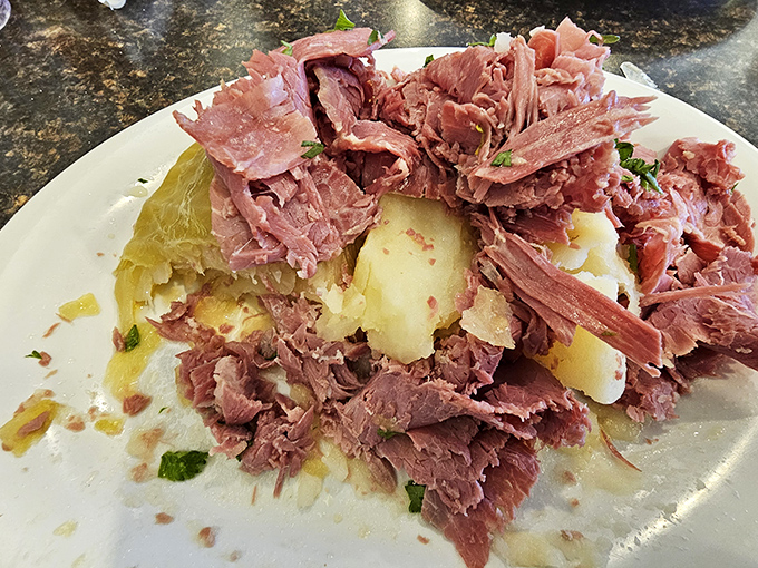 Corned beef hash that doesn't come from a can &ndash; this is the real deal, with tender chunks of meat and potatoes that had a proper introduction to the grill.