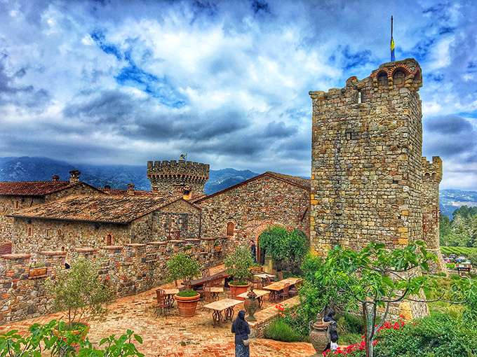 Castle living at its finest&mdash;stone towers overlooking a courtyard where you half-expect to see knights discussing their latest quest.