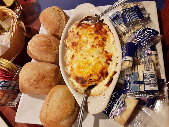 Bubbling hot crab dip with those crusty edges that everyone fights over&mdash;the Switzerland of appetizers because it unites all at the table.