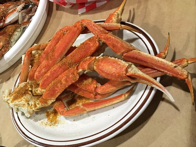 Snow crab legs: nature's way of making you work for your dinner. The reward? Sweet, tender meat that's worth every crack and pick.