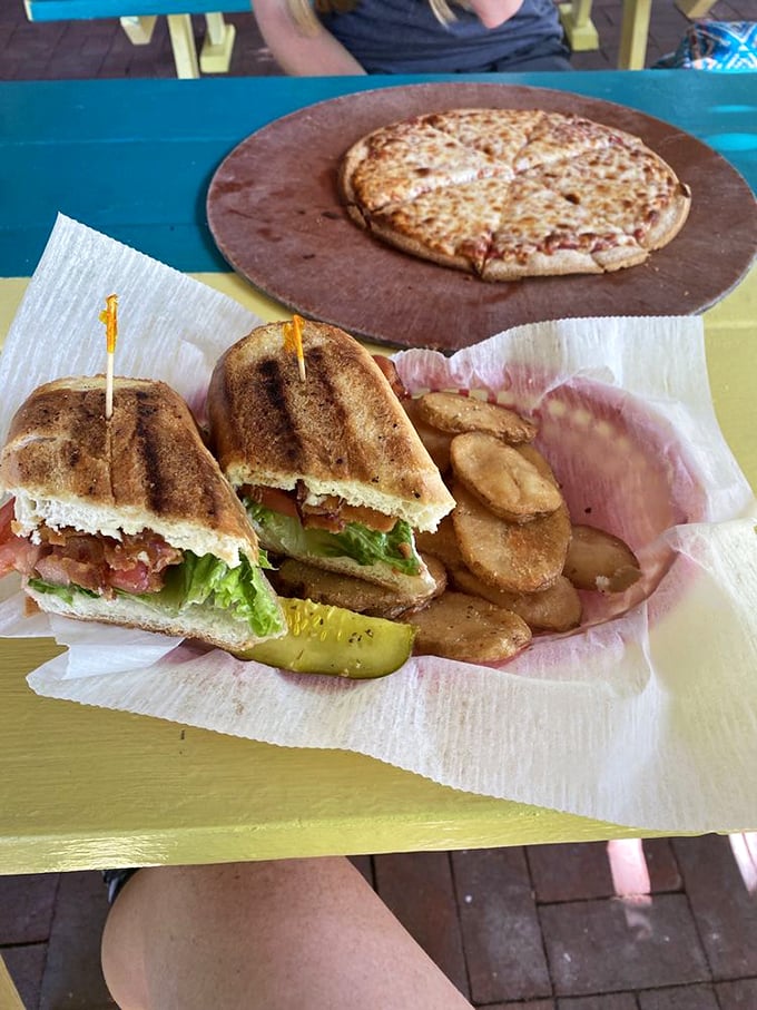 Sandwich architecture at its finest! Crispy bread, fresh veggies, and savory fillings create a handheld masterpiece that would make any lunch break memorable.