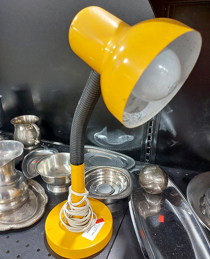 This sunny yellow desk lamp isn't just illumination&mdash;it's a conversation piece waiting to brighten both your workspace and mood.