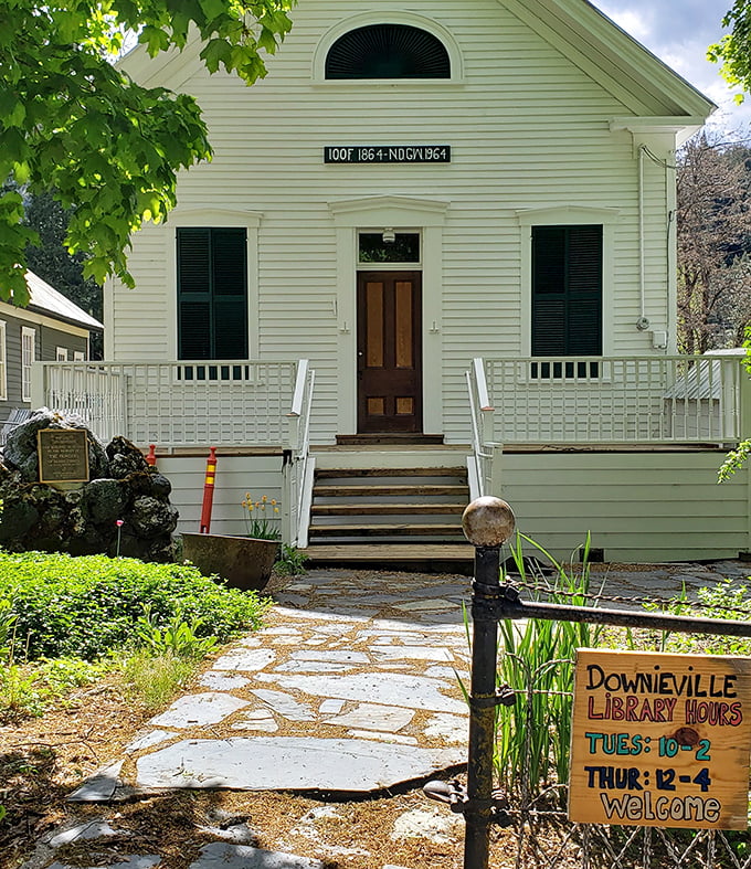 Downieville's quaint library offers literary treasures in a historic white clapboard building&mdash;proof that the best stories aren't just in the history books.
