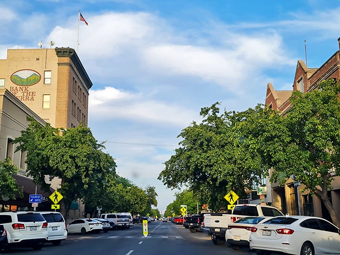 Downtown's historic buildings frame streets where local businesses thrive – no cookie-cutter chain store apocalypse has befallen this charming district.