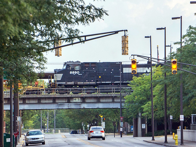 Trains still rumble through downtown, a nostalgic reminder of Fort Wayne's industrial roots and transportation heritage.