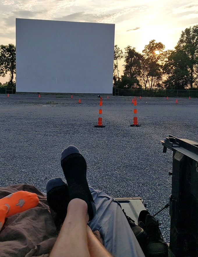 Orange cones marking your spot never looked so inviting &ndash; find your place and settle in for the show.