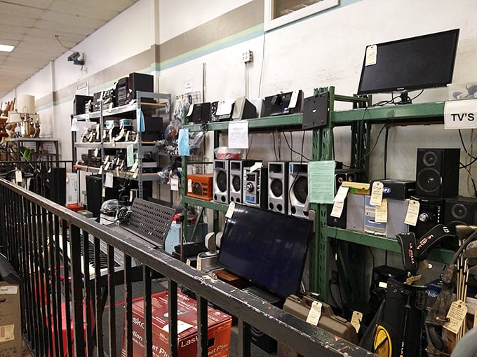 The electronics section&mdash;where yesterday's cutting-edge technology finds new purpose. That VCR might be obsolete at Best Buy, but it's someone's nostalgic movie night waiting to happen.