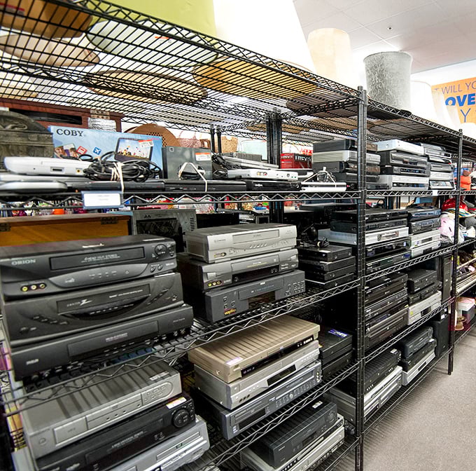 The electronics graveyard &ndash; where DVD players and VCRs come to reminisce about the days before streaming ruled our living rooms.