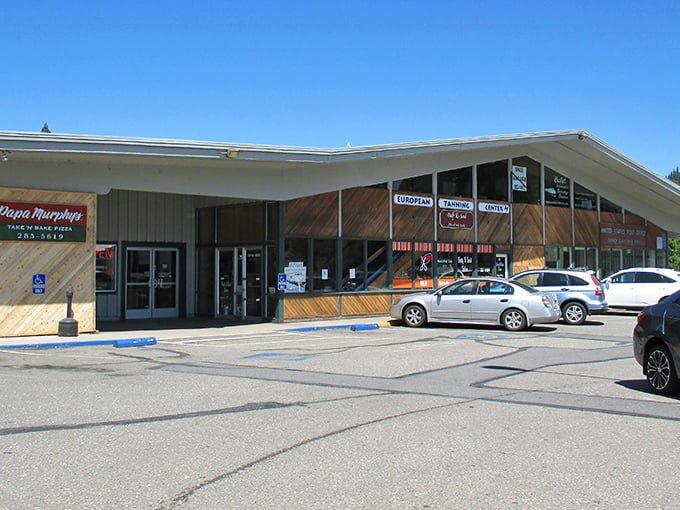 Small-town strip malls have character coastal cities can't buy&mdash;where else can you get pizza and a tan in the same trip?