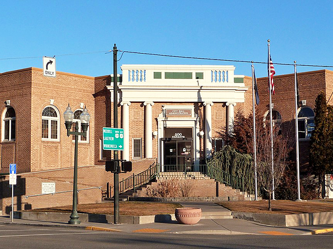 Historic buildings like this aren't just preserved structures&mdash;they're the architectural soul of Klamath Falls, housing modern functions in timeless designs.